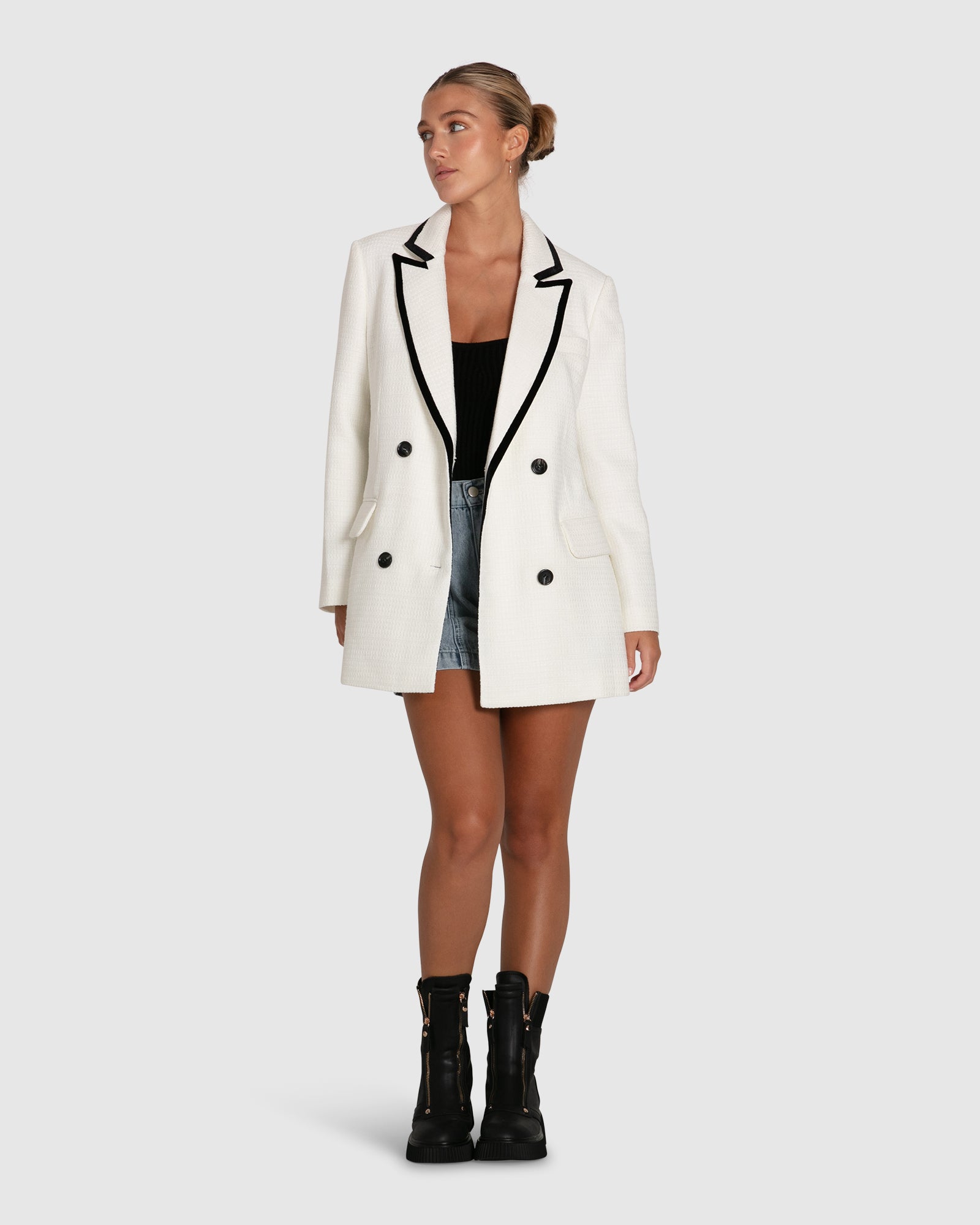 Because Of You Trimmed Blazer - Cream – Belle & Bloom