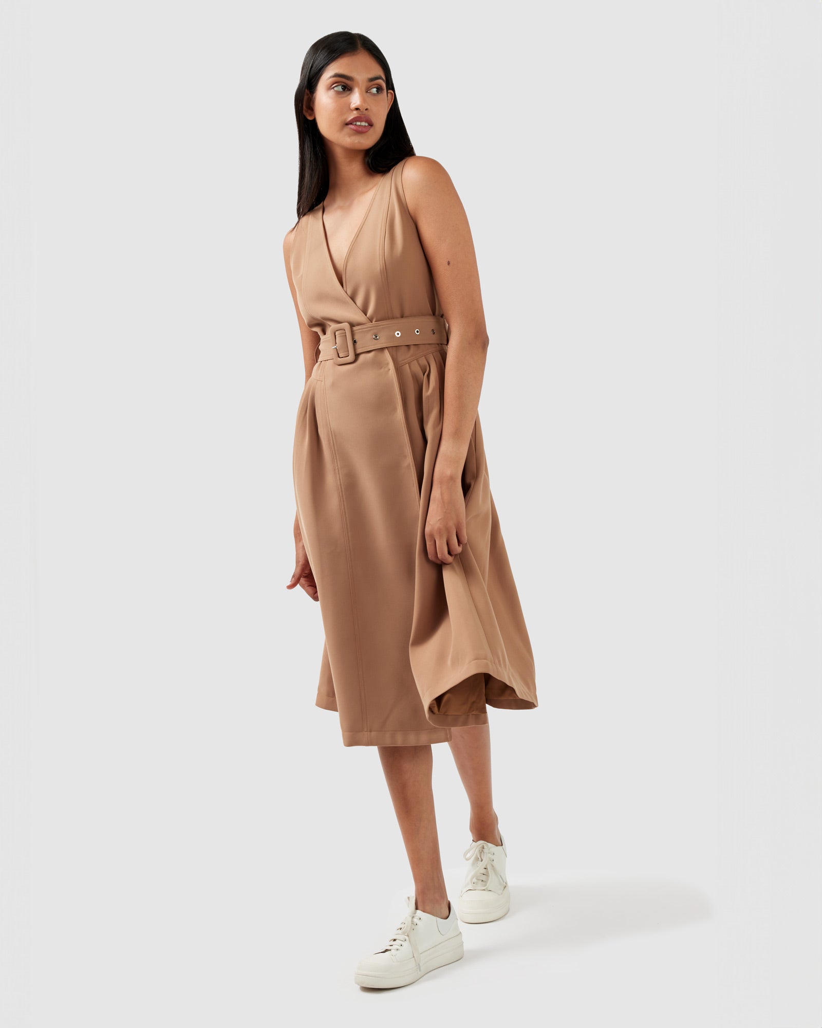 Miss Independence Midi Dress - Camel – Belle & Bloom