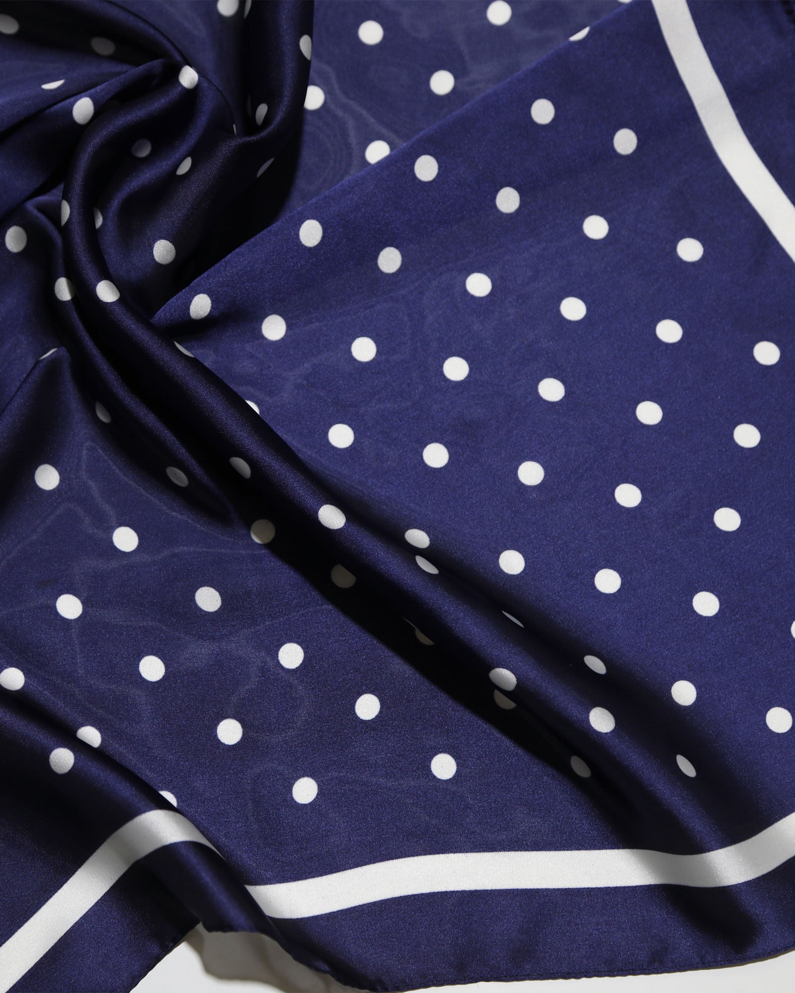 Margot Fashion Scarf - Navy Polka Dot – Belle & Bloom