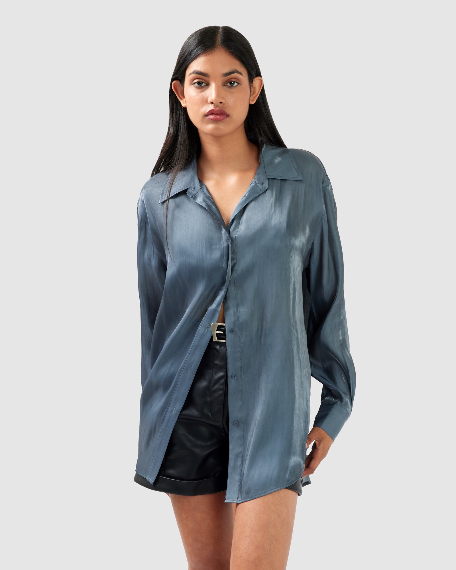 Back To You Iridescent Shirt - Slate – Belle & Bloom