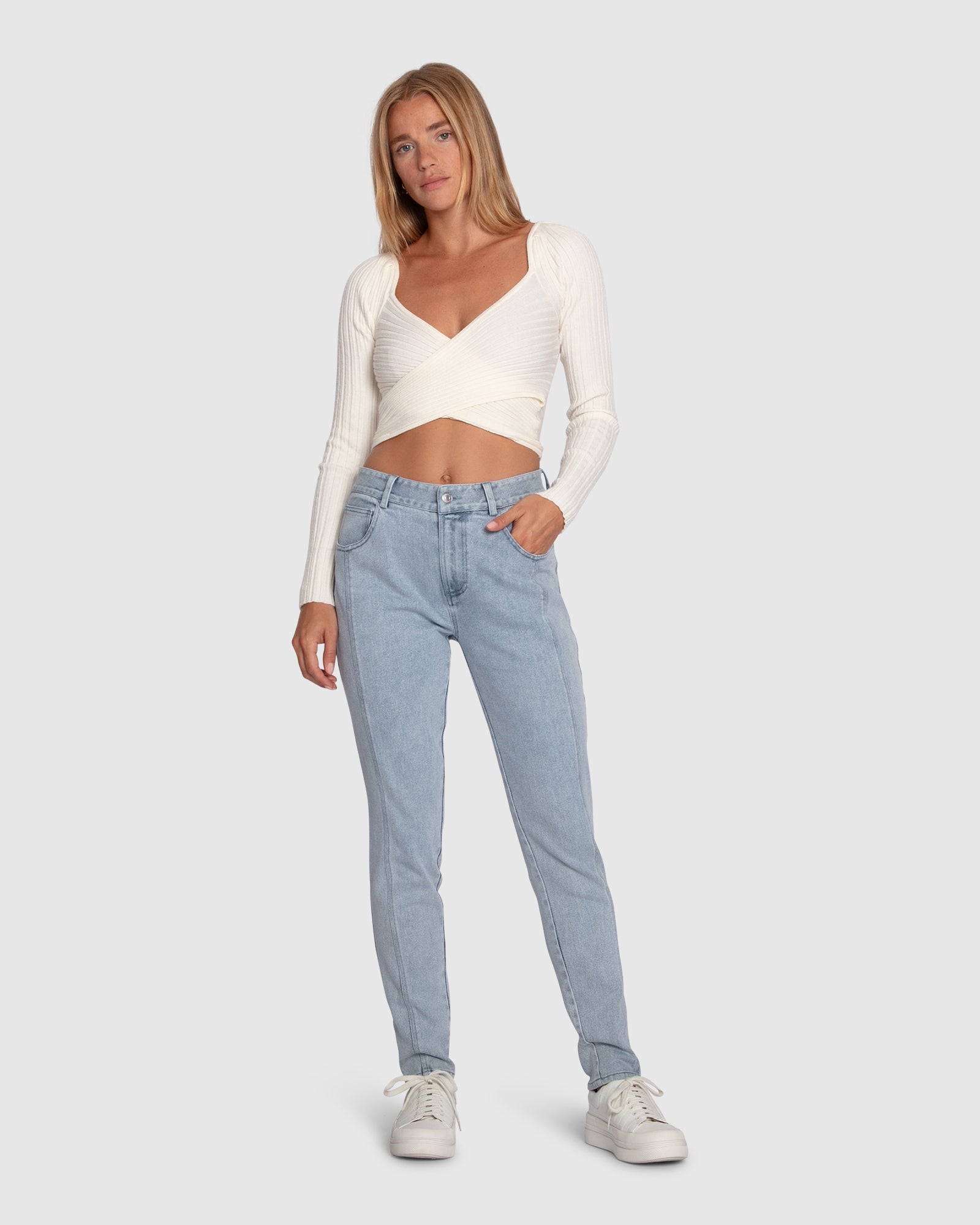 First Class Skinny Jeans - Stonewash – Belle & Bloom