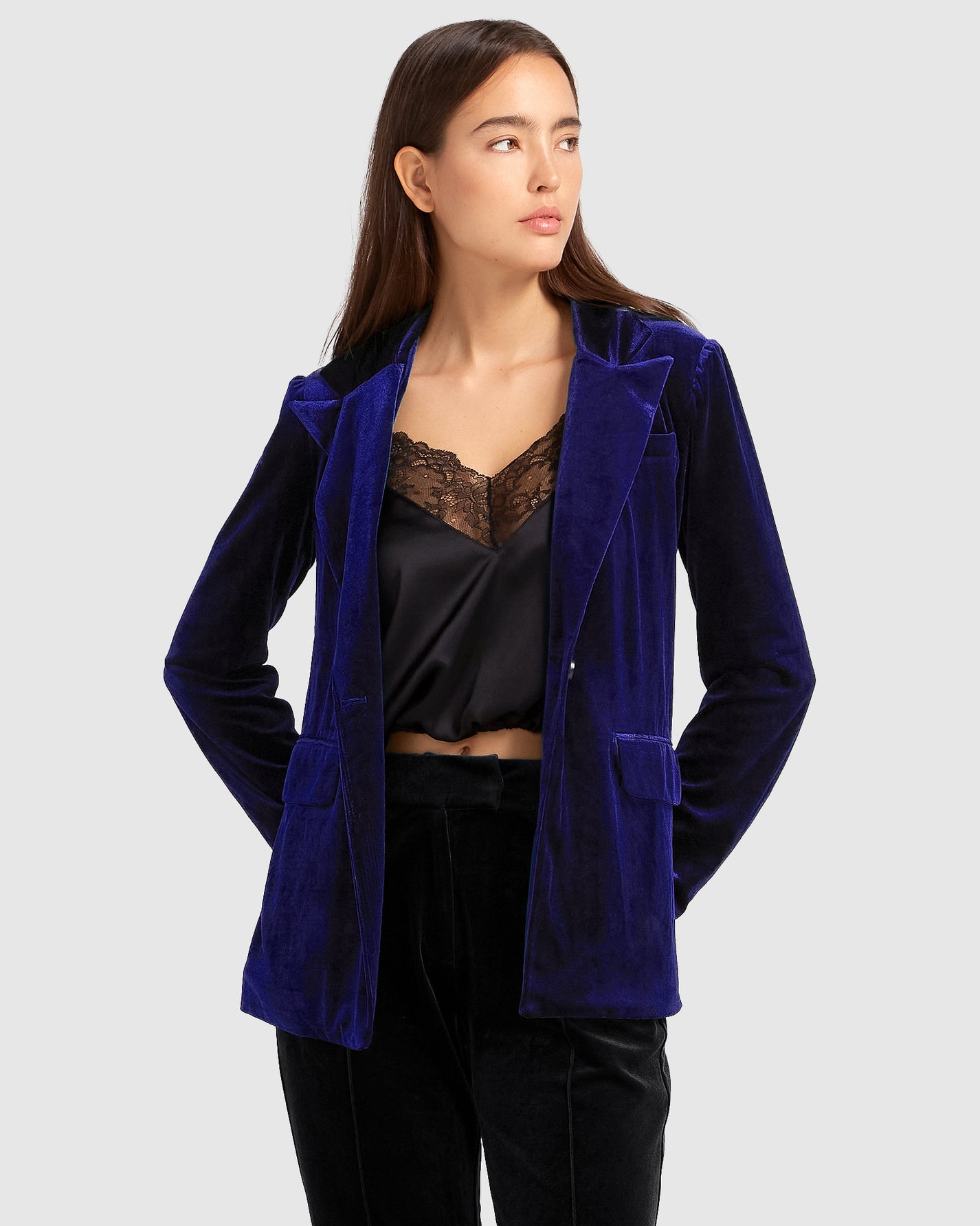 Eternity Velvet Blazer - Royal Blue – Belle & Bloom