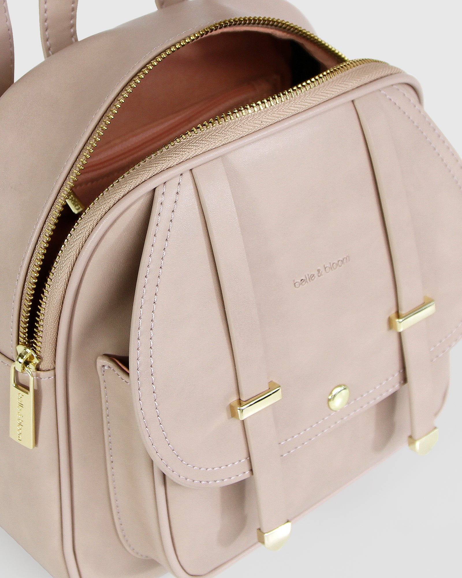 Camila Leather Backpack - Dusty Pink – Belle & Bloom