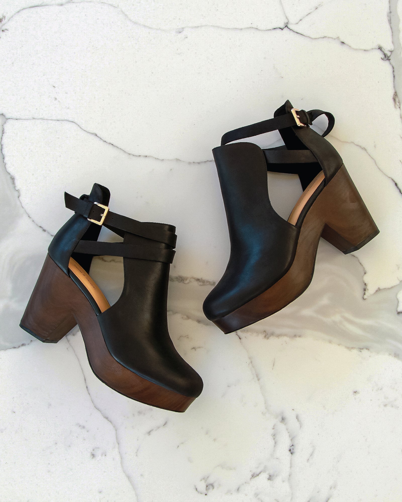 Fearless Clog Ankle Boot - Black/Chocolate – Belle & Bloom