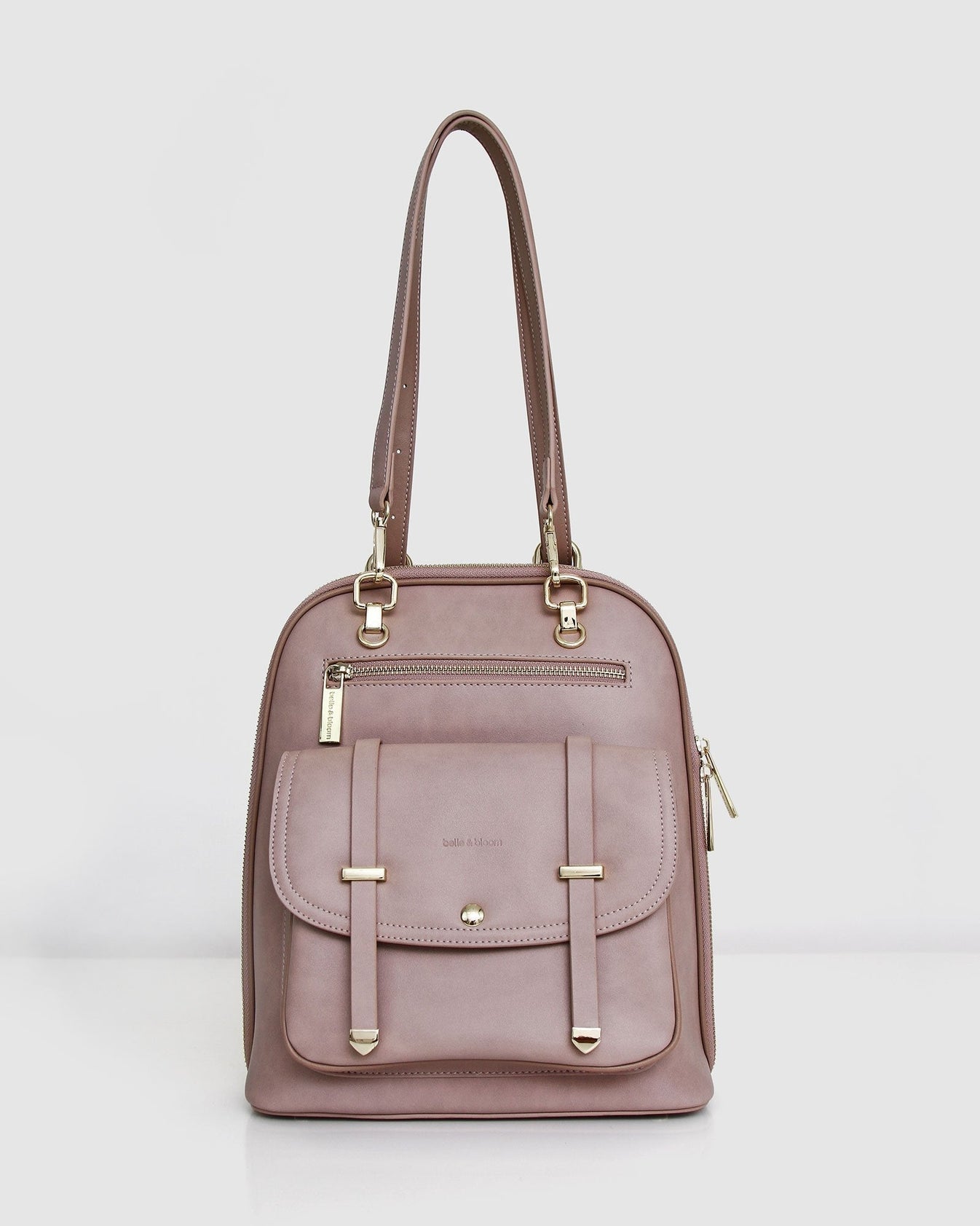5th Ave Leather Backpack - Dusty Pink – Belle & Bloom