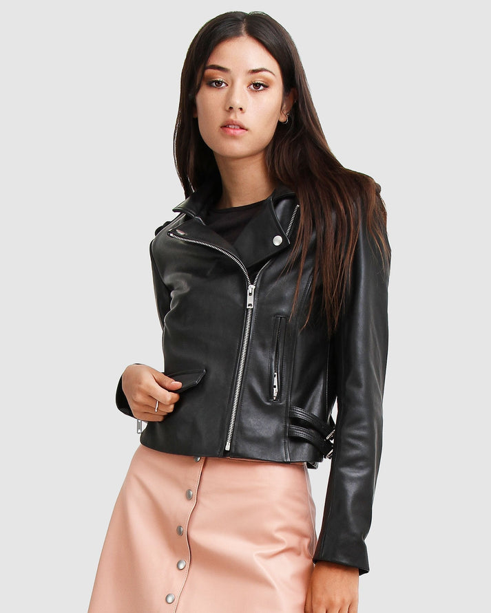 Just Friends Leather Jacket - Black – Belle & Bloom