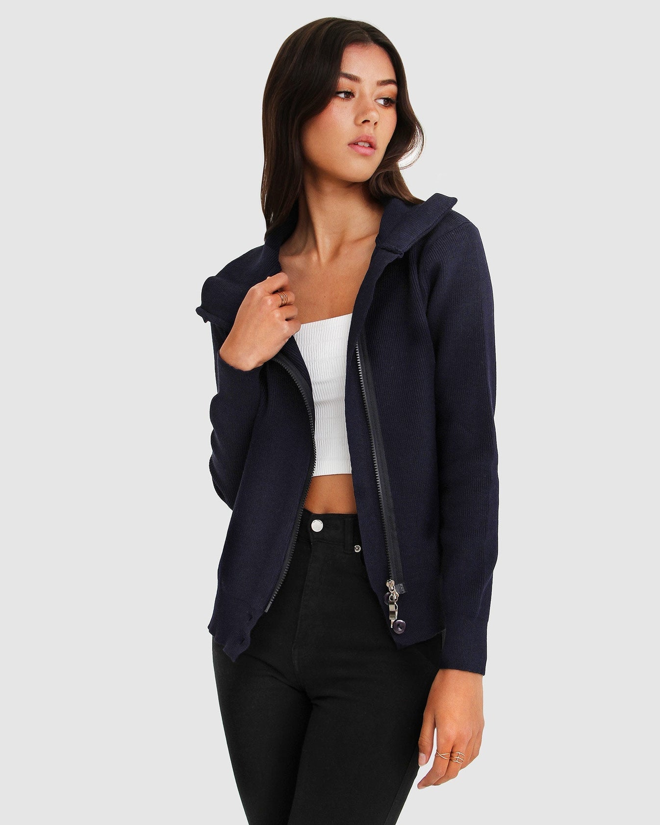 Brother's Zip Front Jumper - Navy – Belle & Bloom