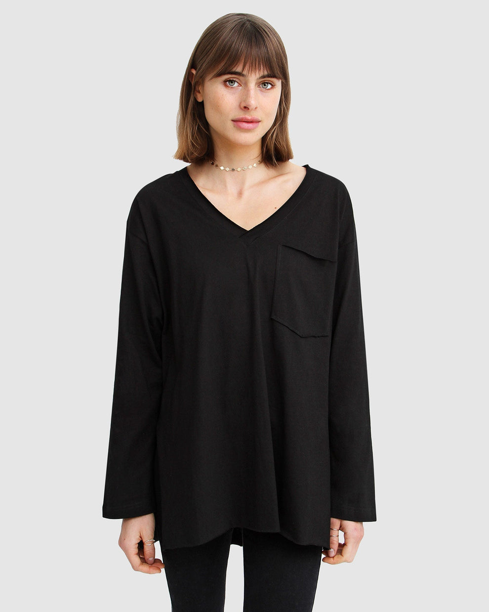 Brave Soul Long Sleeve T-Shirt - Black – Belle & Bloom