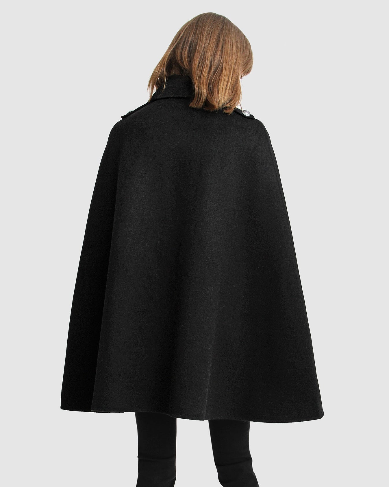 On My Mind Wool Blend Cape - Black – Belle & Bloom