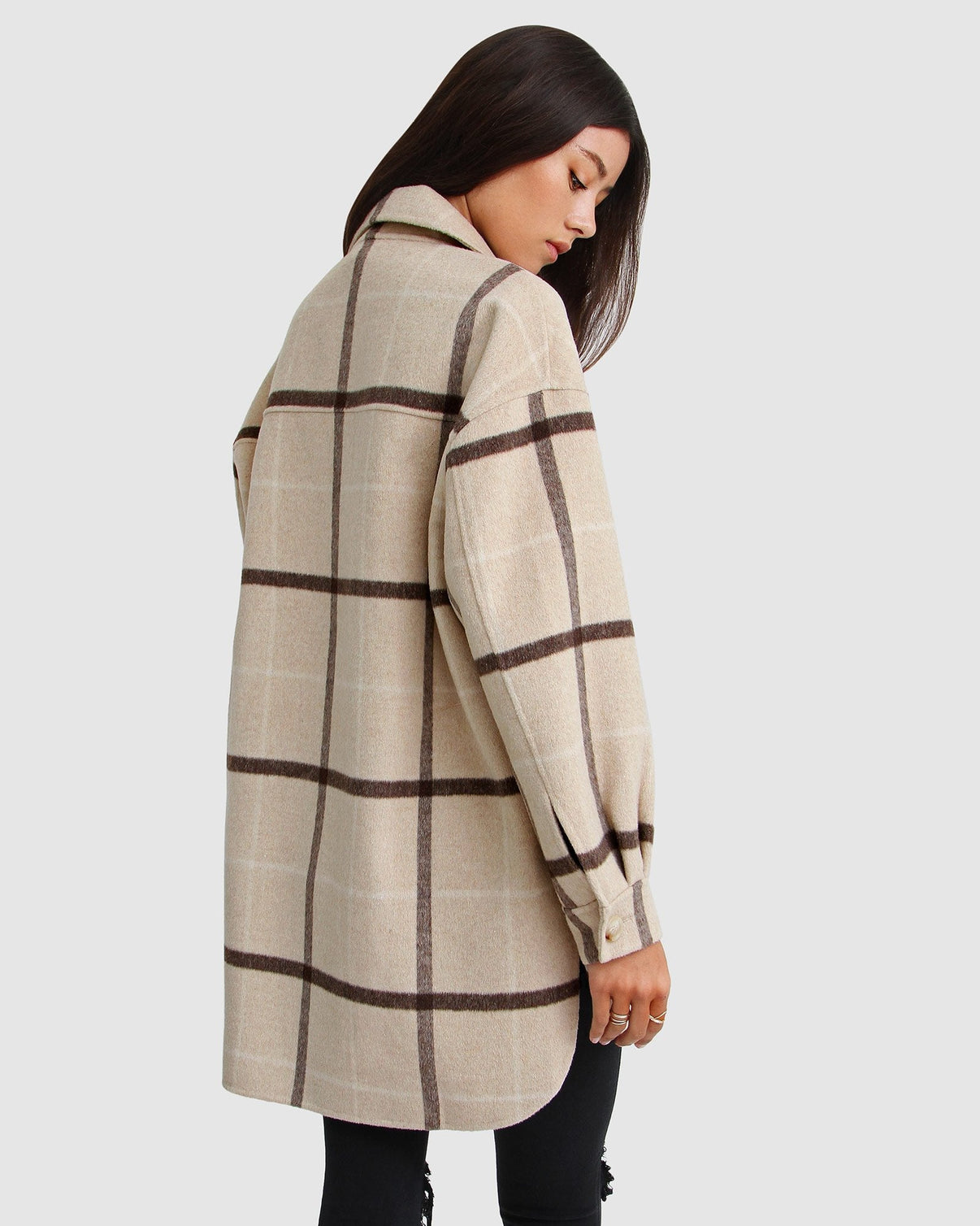 River’s Edge Plaid Jacket - Beige – Belle & Bloom